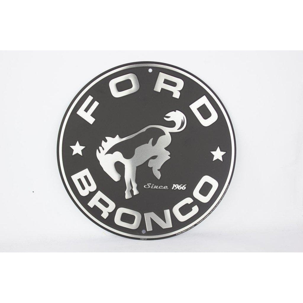 Ford Bronco Round Metal Sign – Bronc Parts Pro